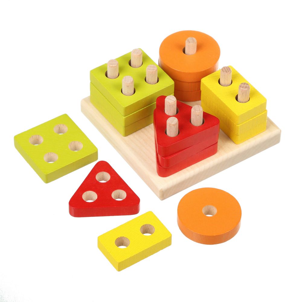 Wooden shape sorters Square LSG-3 Recommended age 1,5 years + For boys ...